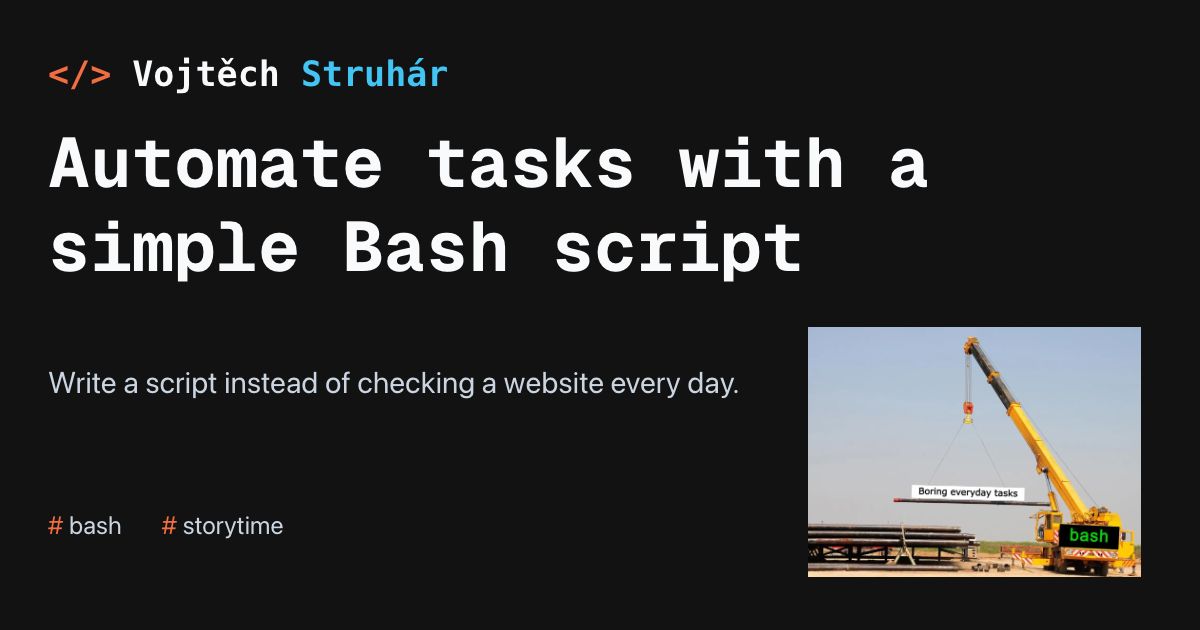 Automate tasks with a simple Bash script