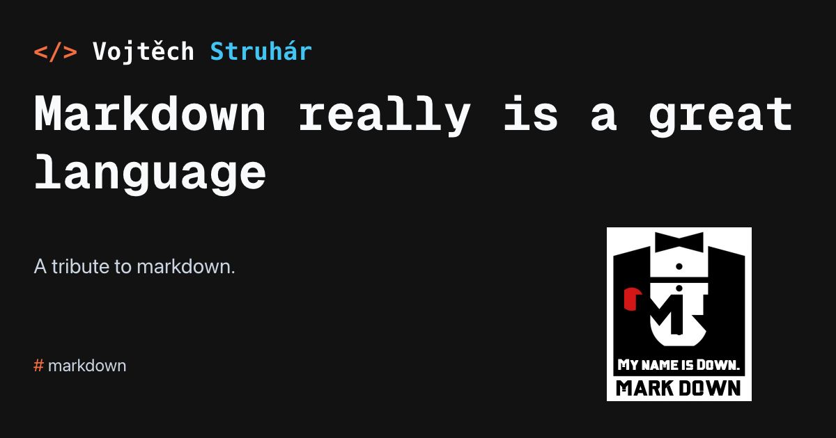 Markdown really is a great language