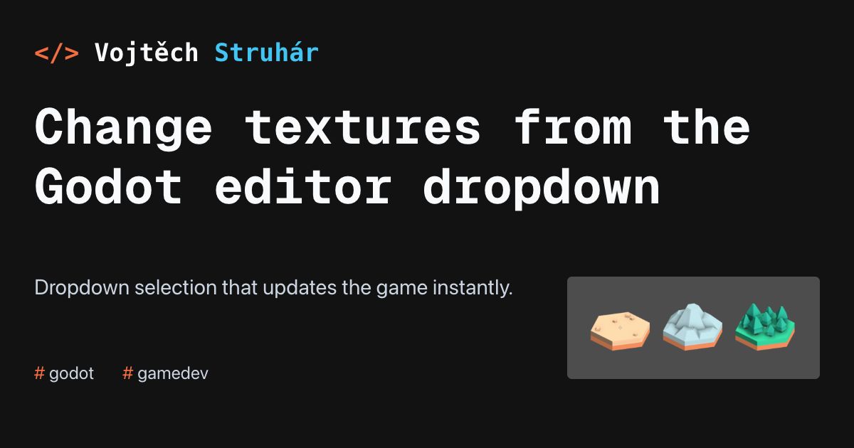 Change textures from the Godot editor dropdown