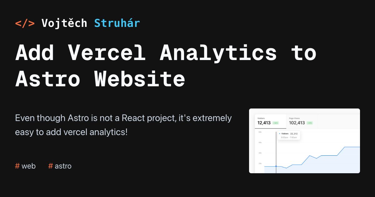 Add Vercel Analytics to Astro Website
