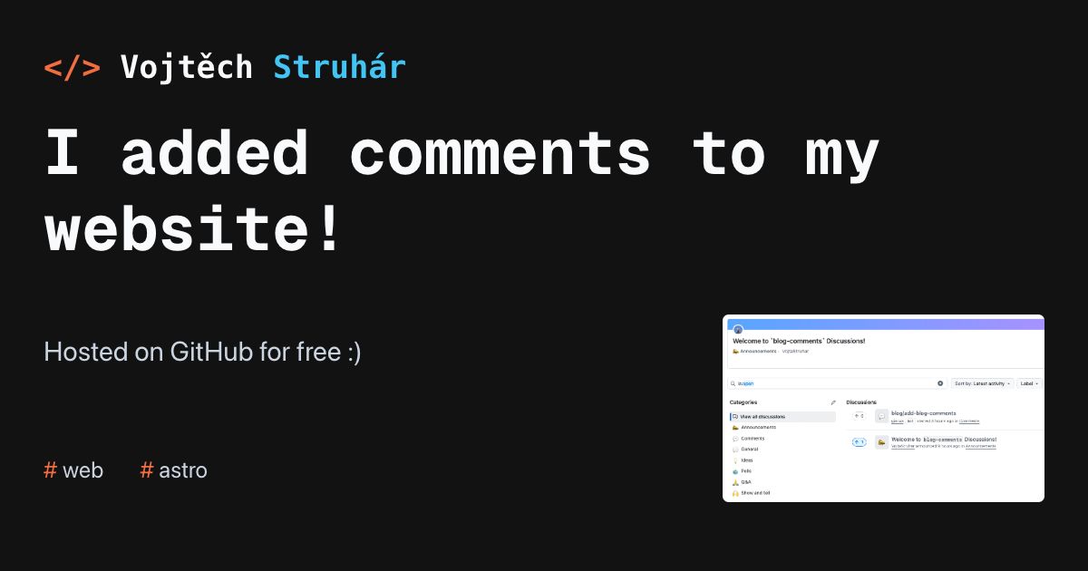 I added comments to my website!