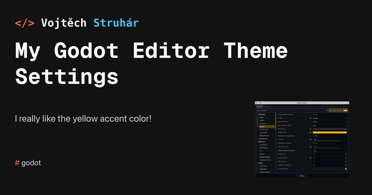 My Godot Editor Theme Settings