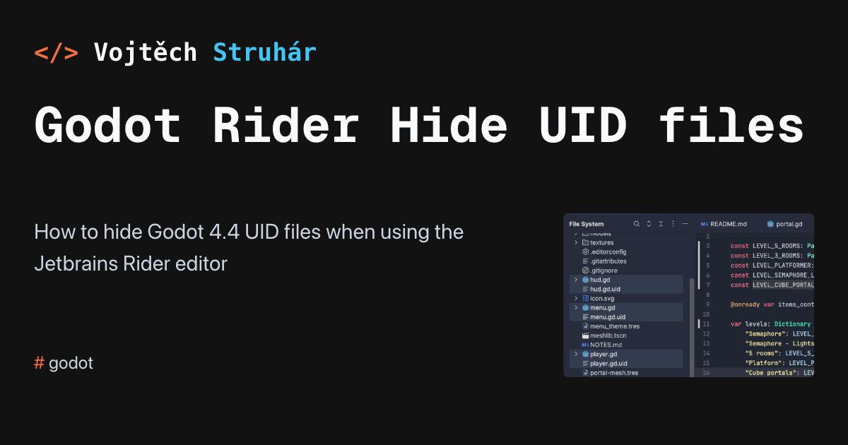 Godot Rider Hide UID files
