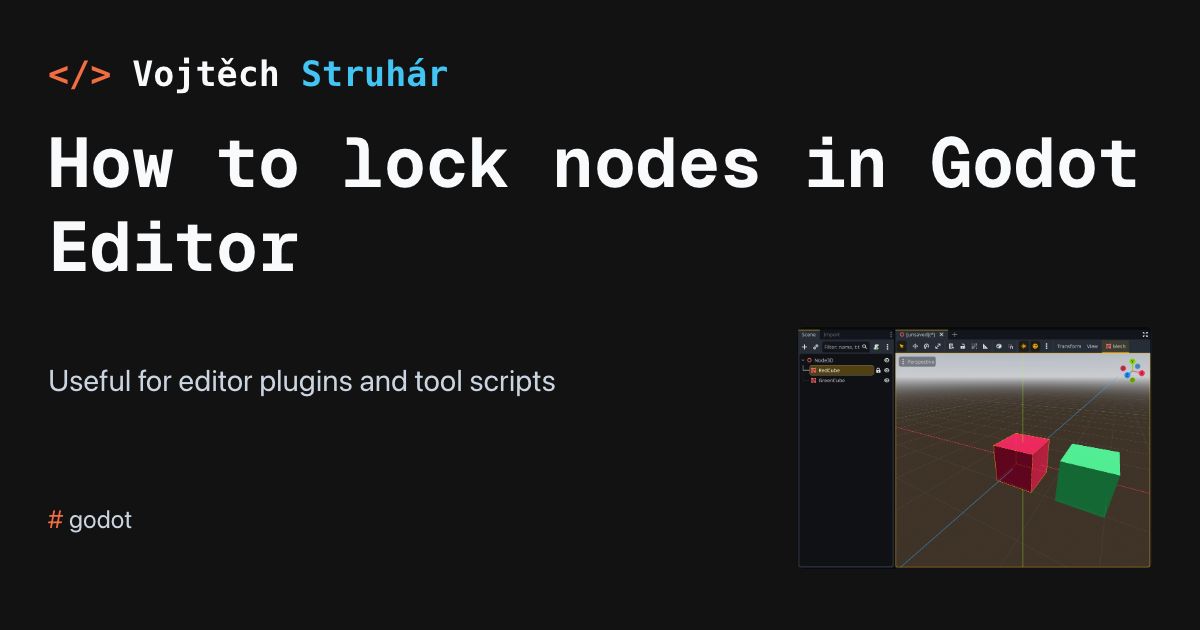 How to lock nodes in Godot Editor